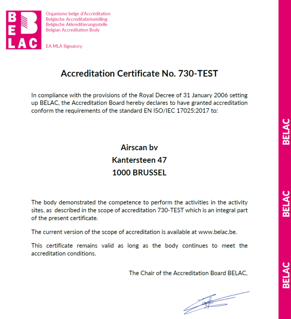 Airscan Obtains ISO 17025 Accreditation - Airscan